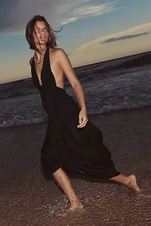 Free People Take The Twist Midi Dress - Black