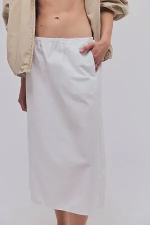 Donni. Poplin Midi Skirt
