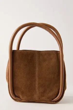 Free People Barlow Suede Bucket Bag - Cognac