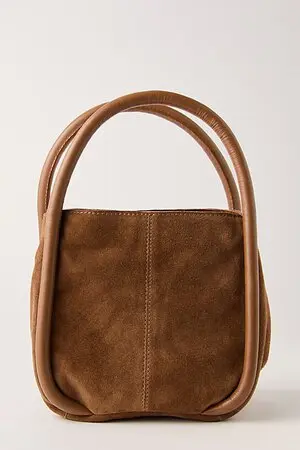 Free People Barlow Suede Bucket Bag - Cognac