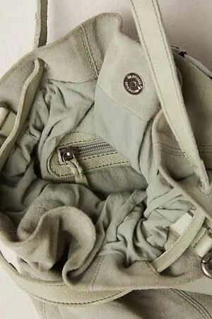 Free People Suki Large Suede Tote Bag - Sage
