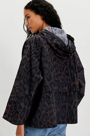 Apparis Leopard Print Windbreaker Jacket