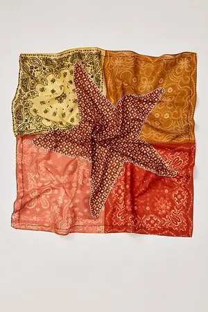 Free People Stars Aligned Patchwork Bandana At - Sunset