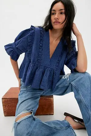 Free People V Neck Blouses