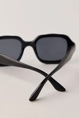 Free People Alta Square Sunglasses - Black