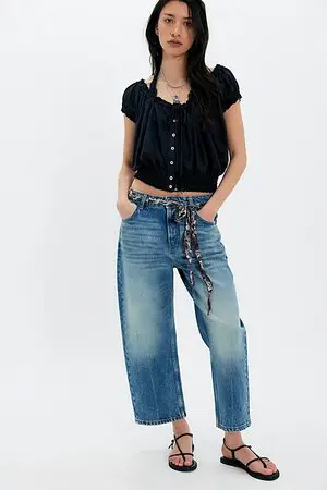 Free People We The Free Belly Blouse - Black