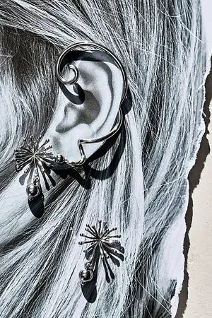 Free People Kolbi Earring + Cuff Set - Silver