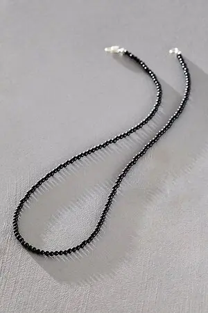 TAKARA Beaded Semiprecious Stone Necklace - Onyx
