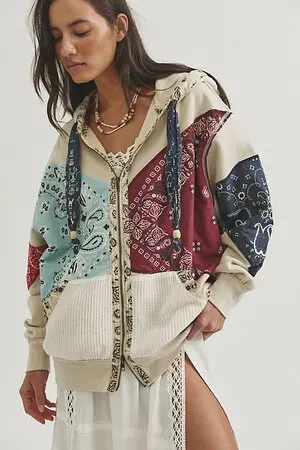 We The Free Patchwork Club Hoodie - Tea Combo