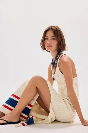 Free People Ribbed Cotton-blend Maxi Dress