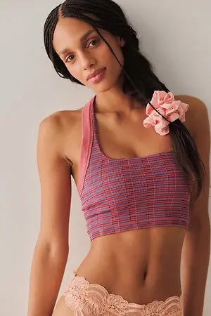 INTIMATELY Wide Awake Striped Halter Tank Top - Red