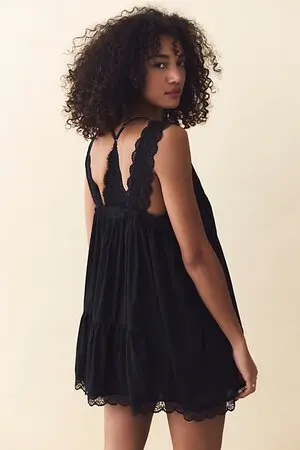 INTIMATELY Soft Launch Mini Slip Dress - Black