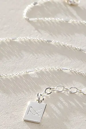MIRANDA FRYE Delicate Satellite Pendant Anklet - Silver