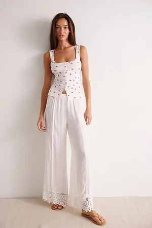 INTIMATELY End Game Pointelle Printed Tank Top - Ivory Combo