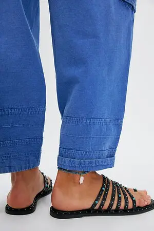 FP COLLECTION Studded Suede Sandals