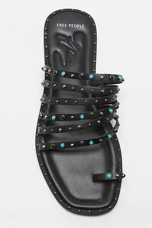 FP COLLECTION Studded Suede Sandals