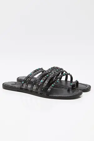 FP COLLECTION Studded Suede Sandals
