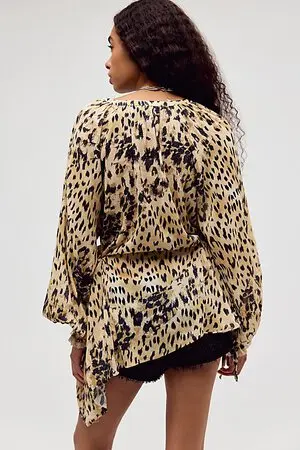 SPELL Snow Blouse With Animal Print