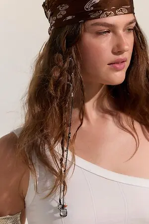 Free People Nora Metal Braid - Black/silver