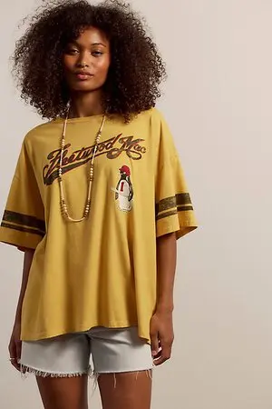 Daydreamer Fleetwood Mac Baseball Tee - Yellow