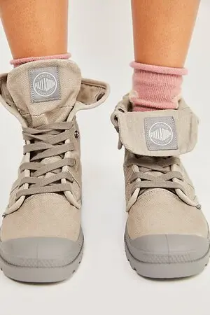 PALLADIUM Baggy High-top Lace-up Boots - Titanium