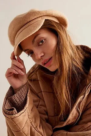 Free People Slouchy Lieutenant Cap - Camel