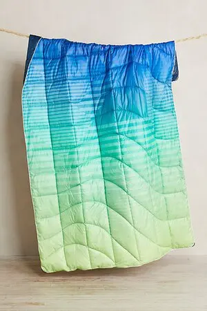 RUMPL RUMPL Printed Nanoloft Blanket At Free People In Crisp Fade Patch Cool Fade