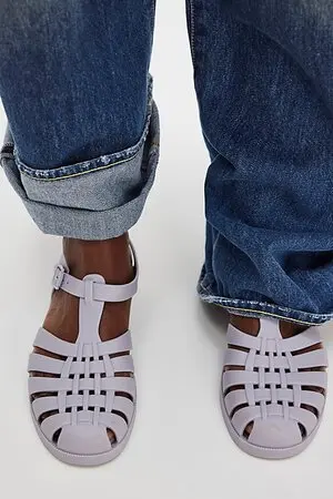 Melissa Fisherman Jelly Sandals With Adjustable Ankle Strap - Periwinkle