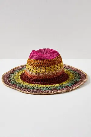Free People Arlet Rainbow Crochet Hat