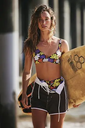 INNER RELM Boogie Time High-waisted Boardshorts - Choco