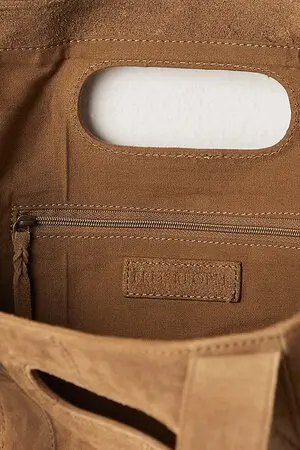 Free People Suede Caravan Tote - Saddle