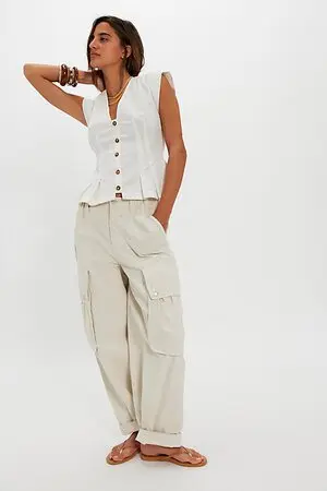 Free People Dylan Vest Jacket - Ivory