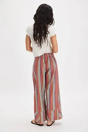 Free People Day's End Stripe Wide Leg Pants