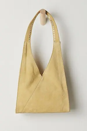 FP COLLECTION Knox Studded Suede Shoulder Bag