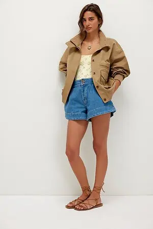 We The Free Marina Denim Trouser Shorts