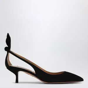 AQUAZZURA Suede Deneuve Pumps - Black