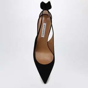 AQUAZZURA Suede Deneuve Pumps - Black