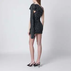 PATOU Polka Dot One-shoulder Mini Dress