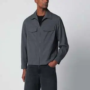 SANTANIELLO Wool-blend Zip-up Jacket