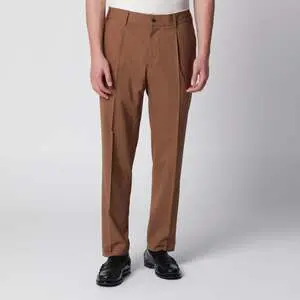 SANTANIELLO Wool Blend Trousers - Orange