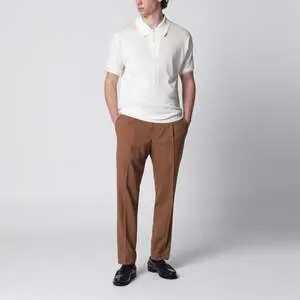 SANTANIELLO Wool Blend Trousers - Orange