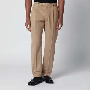 SANTANIELLO Cotton Trousers - Beige