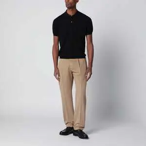 SANTANIELLO Cotton Trousers - Beige