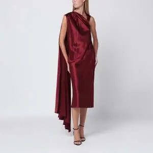 Max Mara Raspberry Cape Detail Midi Dress