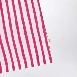 DOUUOD Linen Bermuda Shorts With Vertical Stripes
