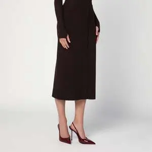 Victoria Beckham Midi Skirt In Wool Blend