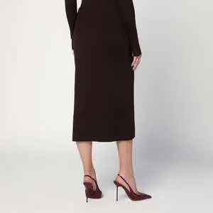 Victoria Beckham Midi Skirt In Wool Blend
