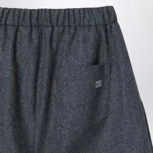 DOUUOD Wide Leg Wool Blend Trousers