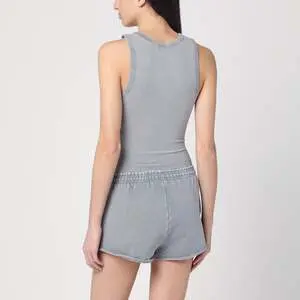 ENTIRE STUDIOS Ribbed Cotton Tank Top - Grey
