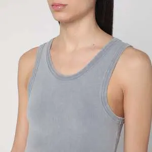 ENTIRE STUDIOS Ribbed Cotton Tank Top - Grey